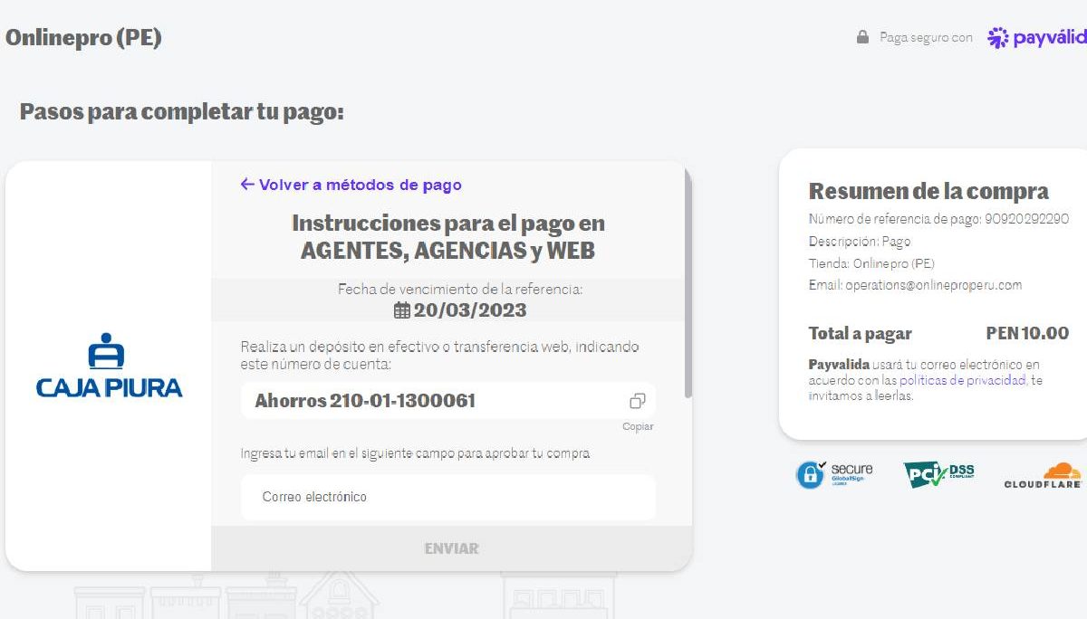 Formas de depósito en Perú para MiCasino.com