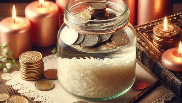 Ritual de las 7 monedas y arroz para atraer la abundancia
